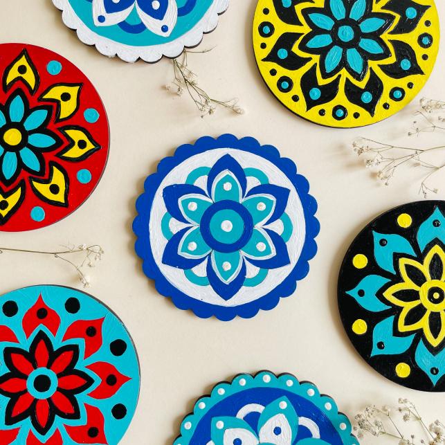 Mandala Coaster Kits: Paint Your Own Coasters | Doodlez.in