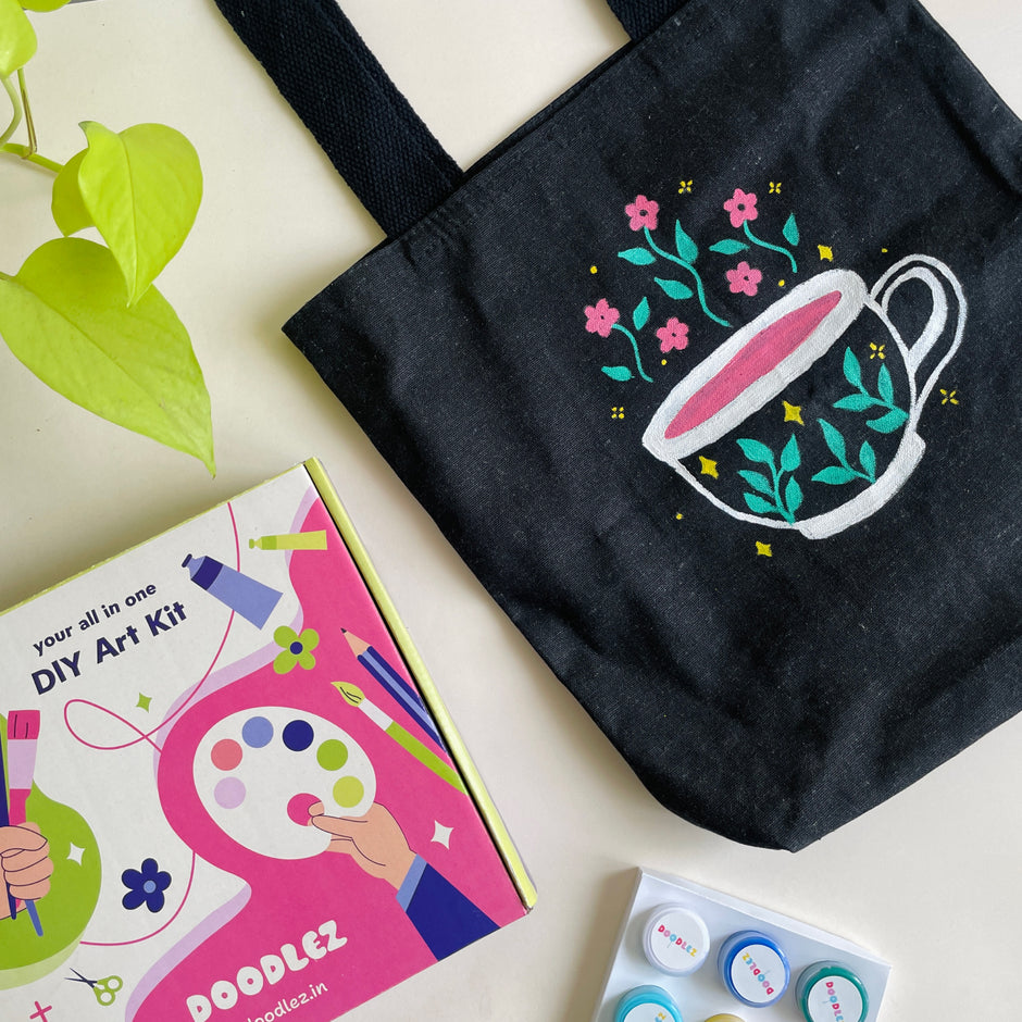 DIY Tote Bag Painting Kits: Paint Your Own Canvas Bags | Doodlez.in