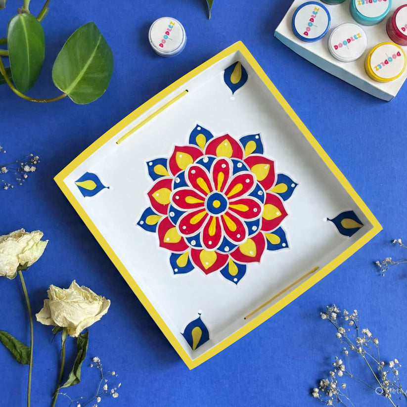 DIY Mandala Tray Kit: Create Stunning Art | Doodlez.in