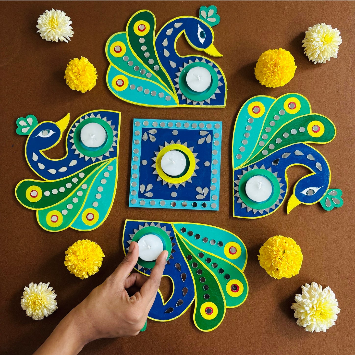DIY Peacock Rangoli Kit | Doodlez.in